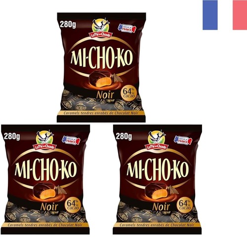 Michoko Noir 280g - Chocolat au Caramel Fondant Sans Gluten (3 Pièces ...