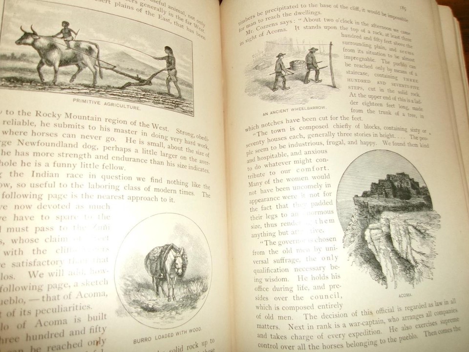 1892 INDIAN WARS OLD WILD WEST RAILROADS PIONEER GUIDE MINING FARM ...