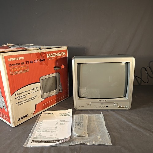 Magnavox 13” CRT TV/DVD Player Combo MWC13D6 With Remote *NEW* TESTED ...