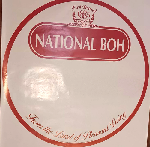 Vintage 1983 NATIONAL BOH beer "TARGET" SIGN POSTER 25x38 Heileman La ...