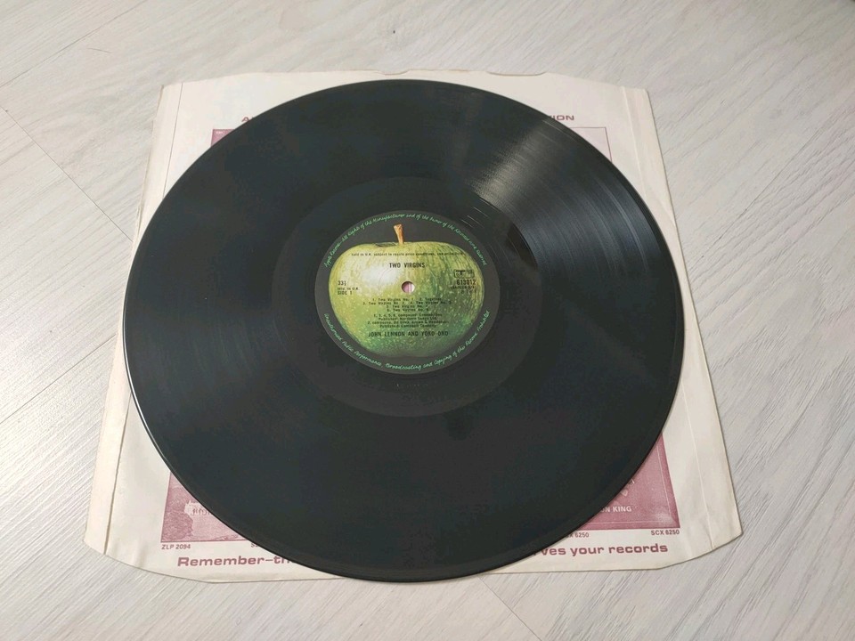 Lennon Yoko Ono TWO VIRGINS APCOR MONO cover UK Track Apple 2 MEGA RARE ...