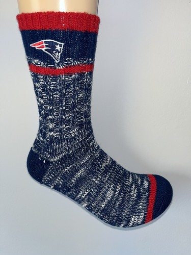 NEW ENGLAND PATRIOTS NFL FOOTBALL LOGO MENS BLUE ALPINE SOCKS LARGE Q ...