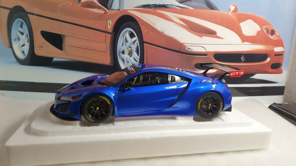 AUTOart MODELS - HONDA NSX GT3 - HYPER BLUE - 1/18 SCALE MODEL CAR ...