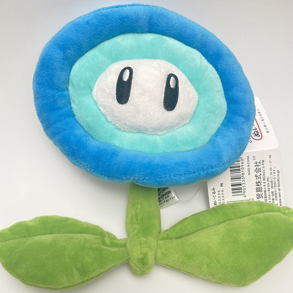 Super Mario Bros. World Ice Flower Blue 7" Plush Toy Cartoon Game ...