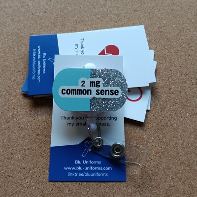 Common Sense Fun Nurse Life Badge Reel Holder/ ID / Clip | eBay