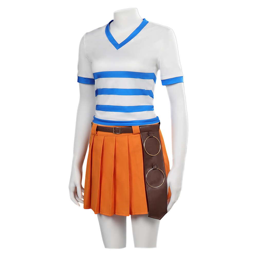 Nami Cosplay Costume Shirt Skirt Outfits ComicCon Halloween Fancy Dress ...