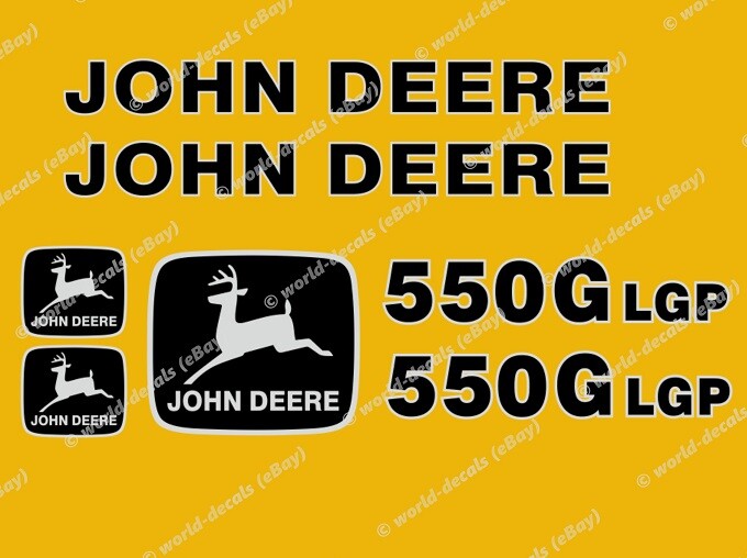 DECAL KIT JOHN DEERE 550G LGP CRAWLER STICKER SET 550 SRT4 | eBay