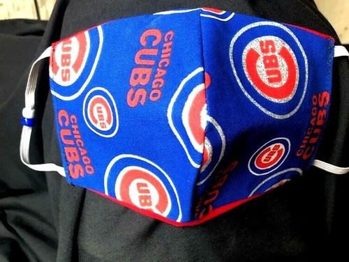 Chicago Cubs ~Glitter C~ REVERSIBLE Cotton Face mask (handmade) | eBay