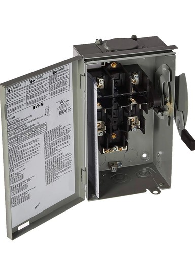 Eaton Type 3R Series-B 30A General Duty Fusible Safety Switch Enclosure ...