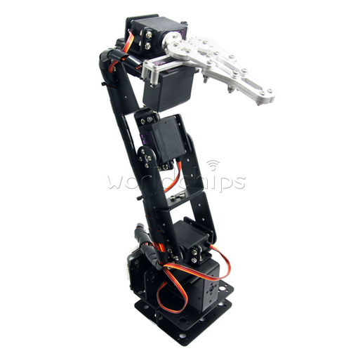 Aluminium Robot 6 DOF Arm Claw Mount Kit Mechanical Robotic Arm for ...