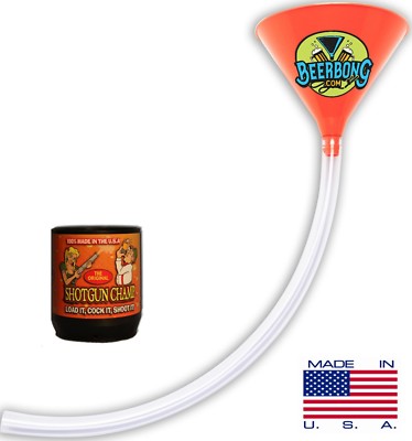Party Beer Bong & Beer Bong for Cans - 3 Foot Tube - Orange Funnel ...