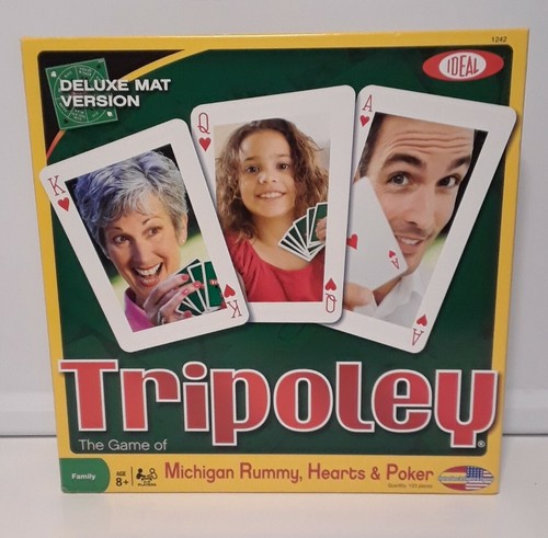 Tripoley DELUXE MAT Version Michigan Rummy Hearts & Poker Games Ideal ...