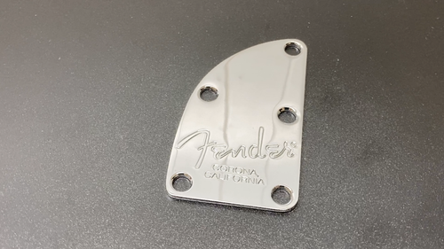 Genuine Fender BASS 5-BOLT CONTOURED NECK PLATE American Deluxe P J PJ ...