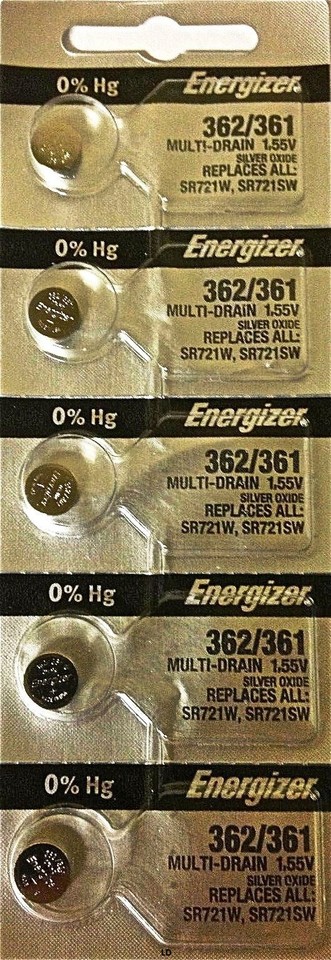 ENERGIZER 362/361 SR721SW SR721W WATCH BATTERIES (2piece) NEW Authorize ...