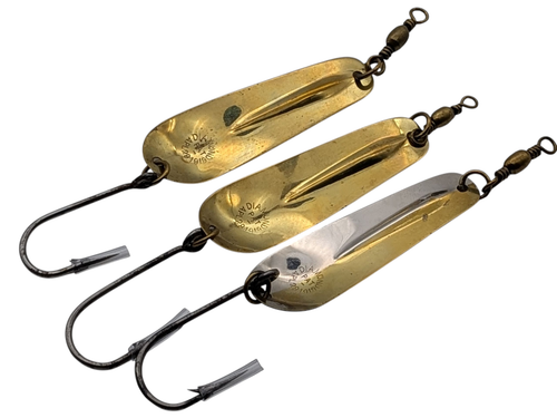 Lot Of Three Diamond Trolling/Casting Spoons-1-1/2 Chrome/Brass-2-All ...