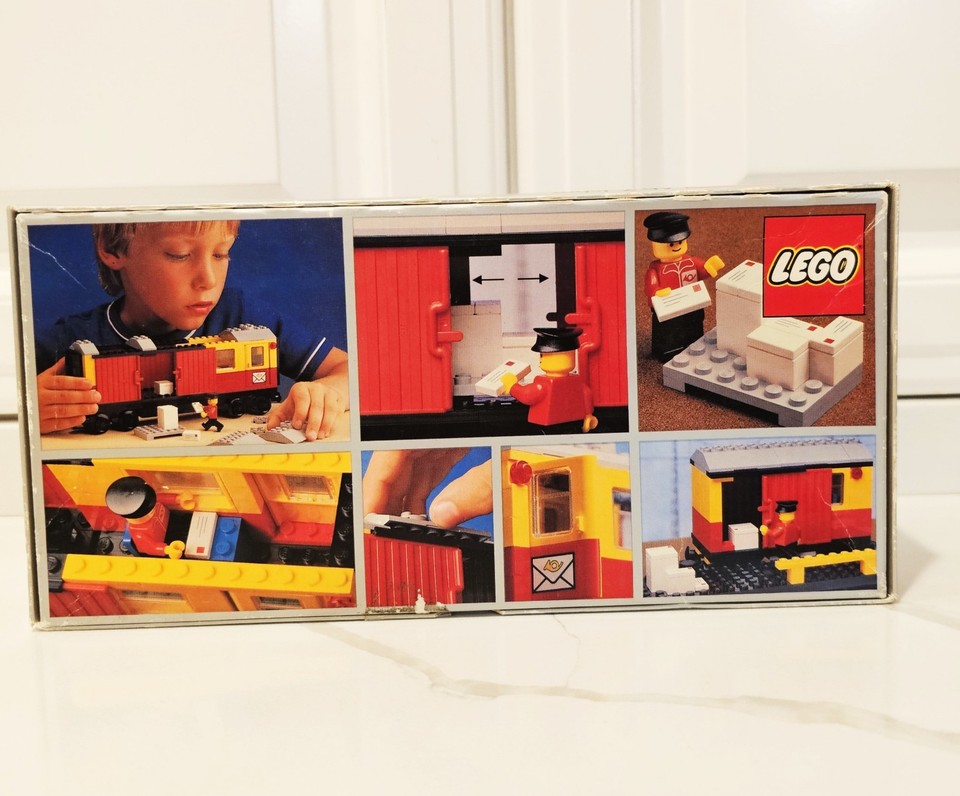 LEGO 1983 Vintage Train Set 7819 Postal Container Wagon Covered NEAR ...