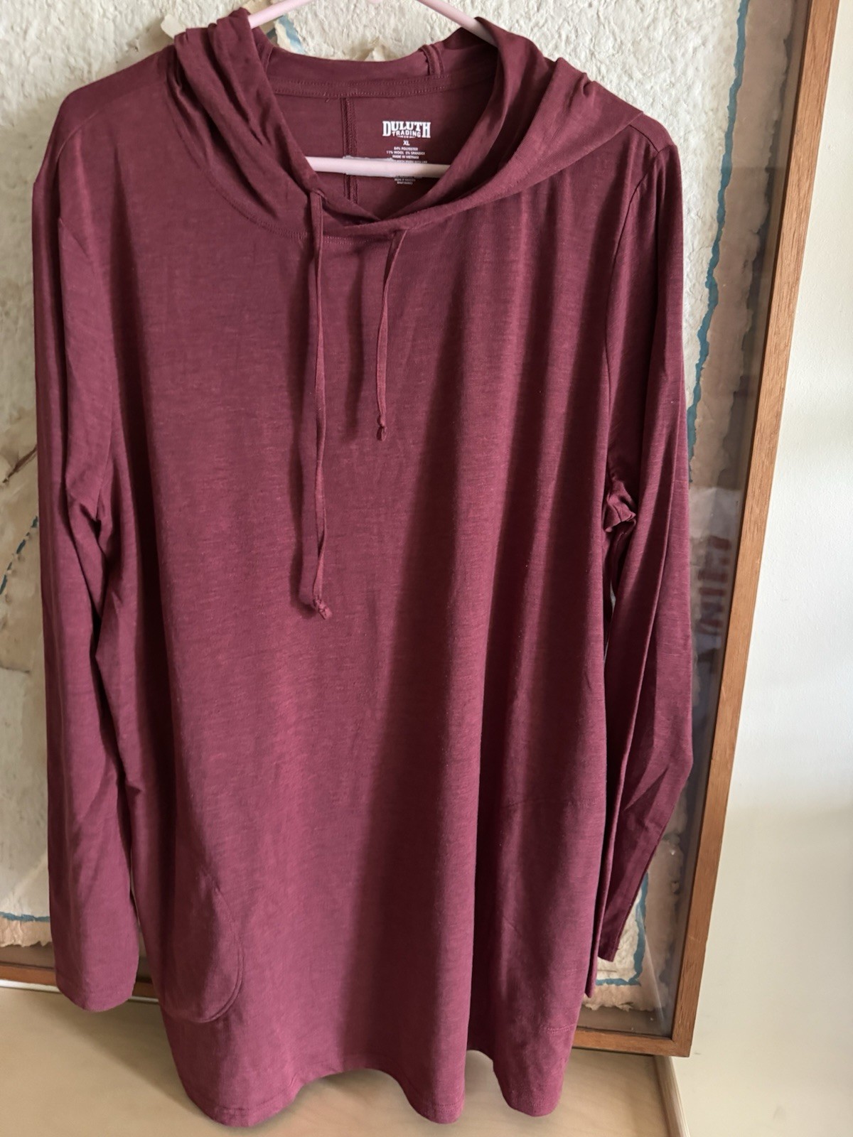 Duluth Hoodie Womens XL Dry and Mighty Long Sleeve Tunic Merino Wool Blend New | eBay