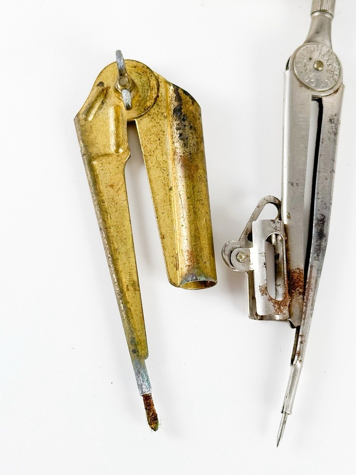 Vintage Machinist Tool Lot Bits Calipers Compass Gauge Meters Mixed ...