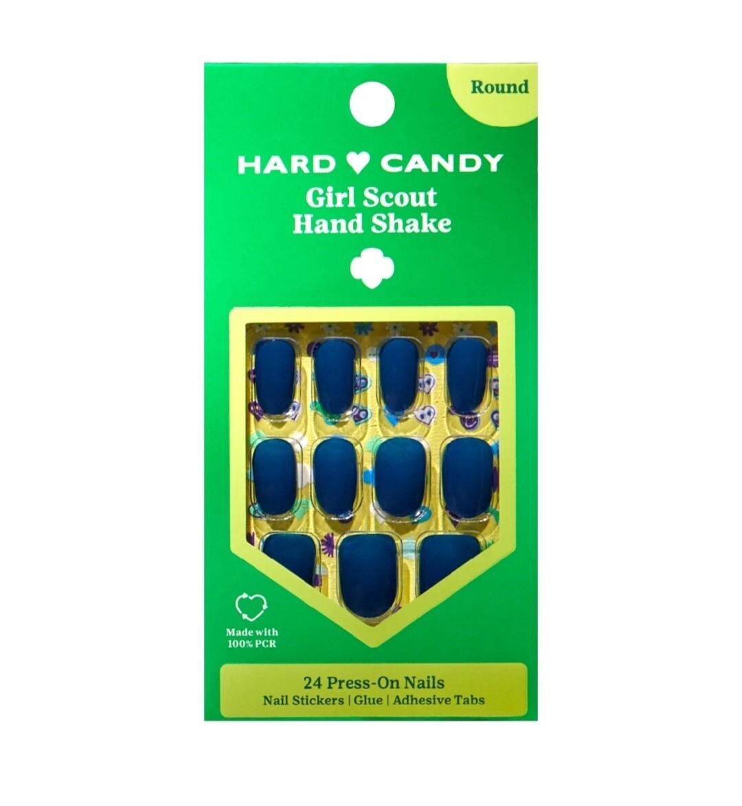Hard Candy Girl Scout Hand Shake 24 Press-On Nails-Stickers-Adhesive ...