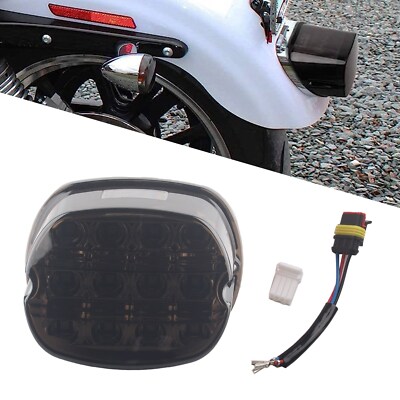 Smoked LED Rear Brake Tail Light Lamp For Harley Touring Road King Dyna ...