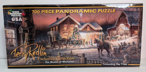 700 Piece White Mountain Panoramic Puzzle Trimming the Tree Terry ...