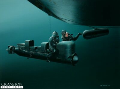 WW2 Naval art print Italian Maiale,manned Torpedo Frogman HMS Valiant ...