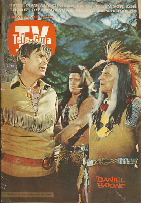 RARE 1966 FESS PARKER TELE GUIA TV GUIDE REGIONAL DANIEL BOONE GREAT ...