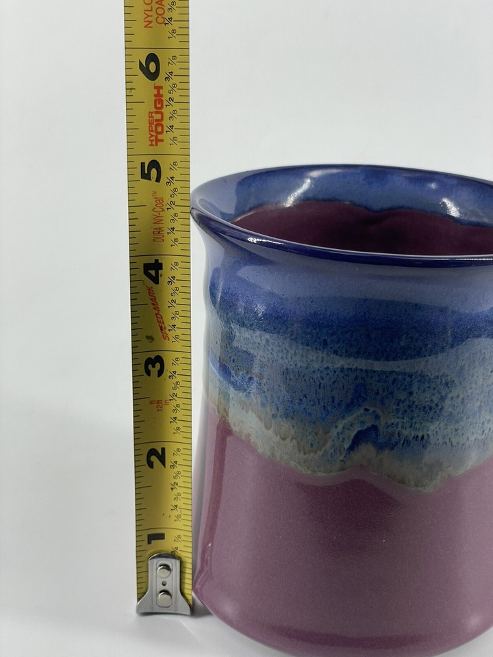 Neher Studio Art Pottery Mug Cup Purple Blue Glaze D Handle | eBay