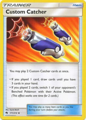 Pokemon TCG SM Lost Thunder 171/214 Custom Catcher Uncommon Trainer ...