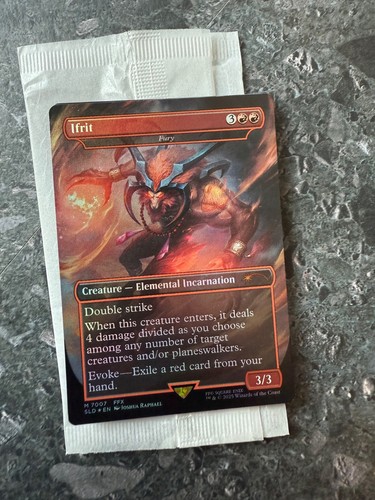 Magic The Gathering Final Fantasy Secret Lair Ifrit Rainbow Foil MTG ...