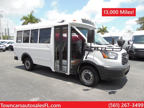 Ford Transit 250 Passenger SCHOOL BUS Van SHUTTLE BUS-13,000 Miles! | eBay