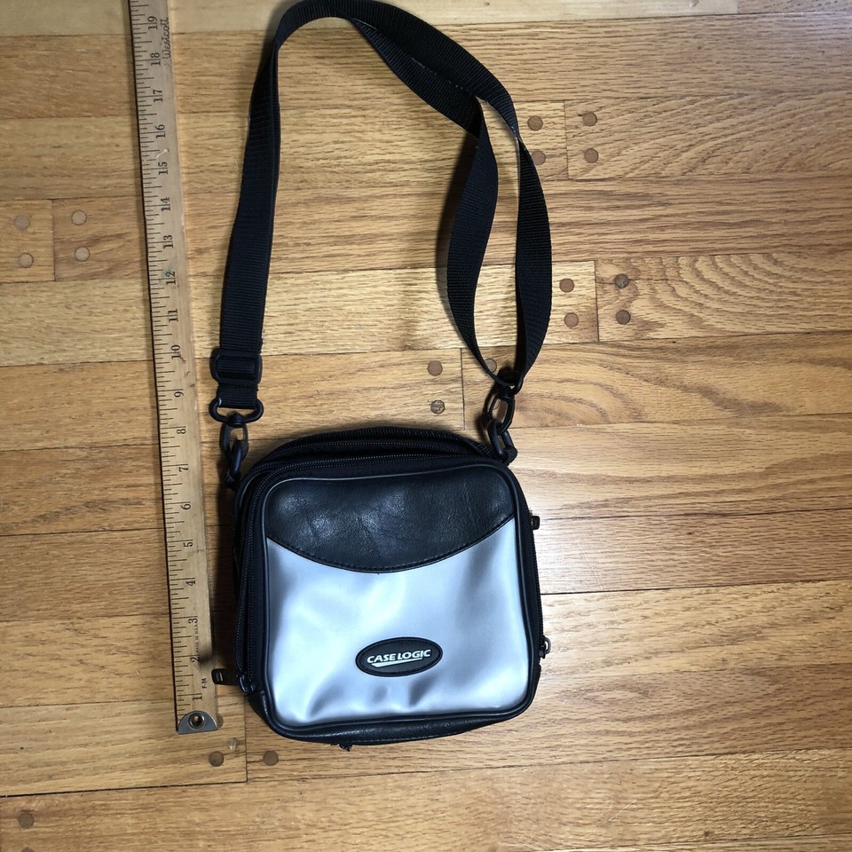 CASE LOGIC CD/ Walkman Discman Carrying Case Bag w/ Crossbody Strap ...