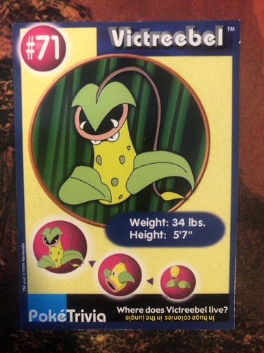 1999 Pokemon Promo Card The First Movie Nintendo Victreebel #71 ...