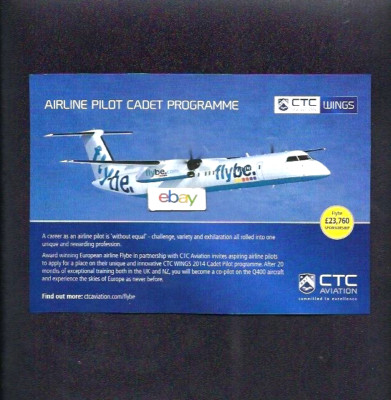 FLYBE BRITISH EUROPEAN 2014 PARTNERSHIP WITH CTC WINGS PILOT TRAINING Q ...