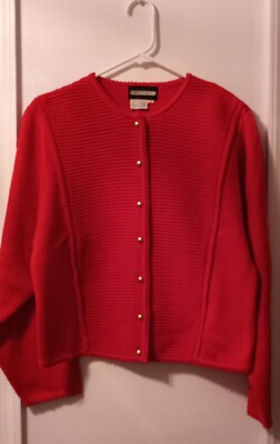 Pre Owned Women’s Red Potomac Collection Dress Sweater (M) | eBay