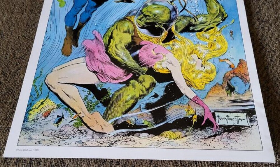 FRANK FRAZETTA print, Famous Funnies #210 in color, Buck Rogers, 1970's ...