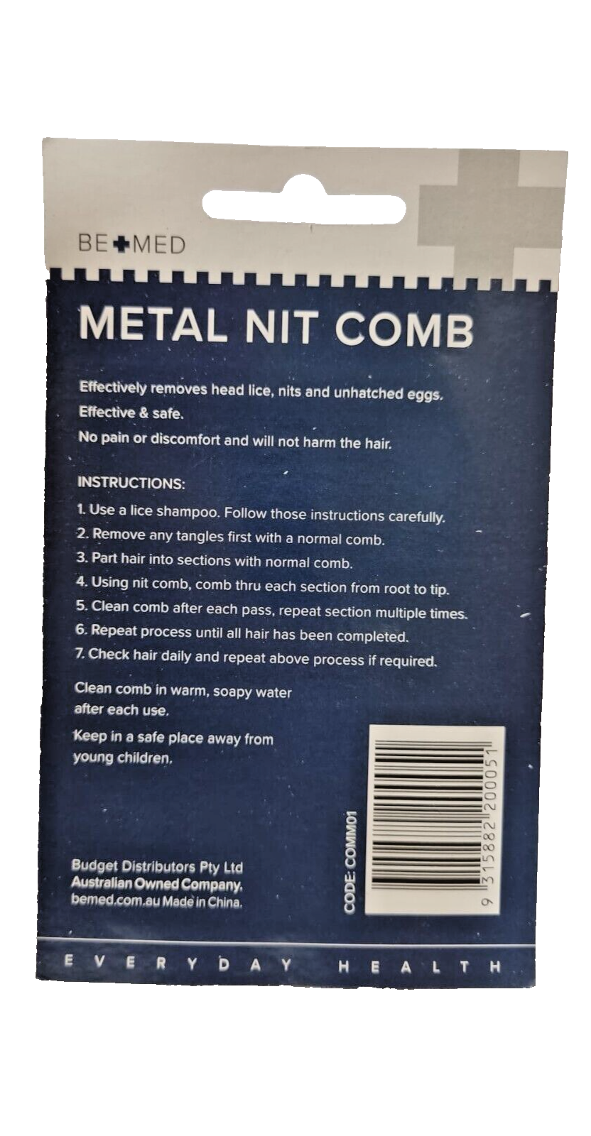 Metal Lice Nit Comb NITS PETS KIDS HAIR LICE FLEA COMB | eBay