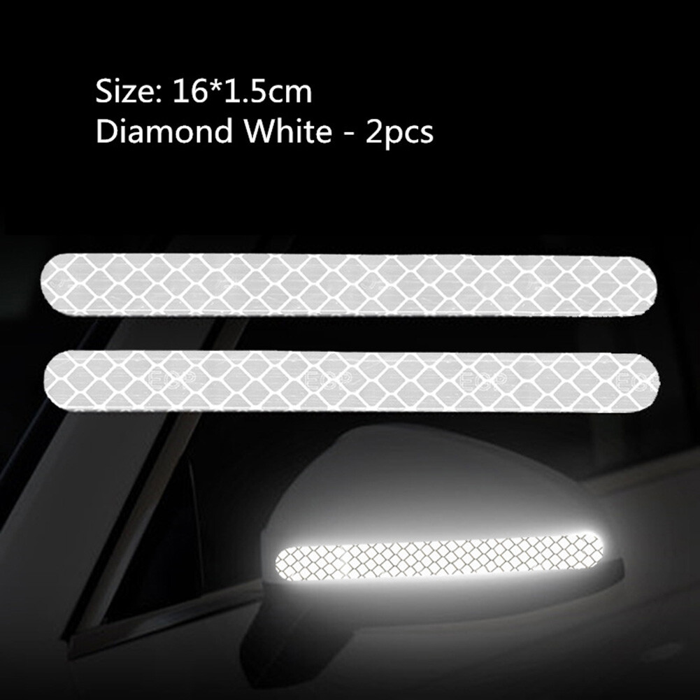 2Pcs Car Reflective Stickers Secure Car Exterior Reflector Decals ...