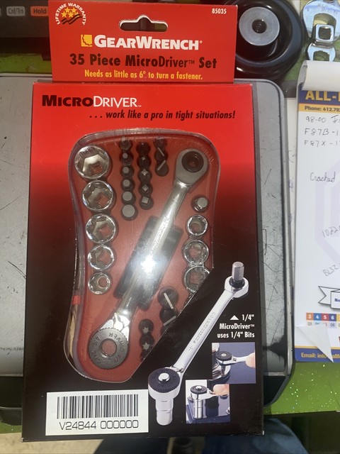 GearWrench 85035 1/4" 35-Piece Micro-Driver Ratcheting Wrench Set for ...