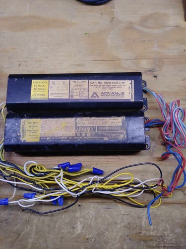 Set Of Two Advance Transformers Ballast CAT NO. RQM -2S40-3-TP - USED ...