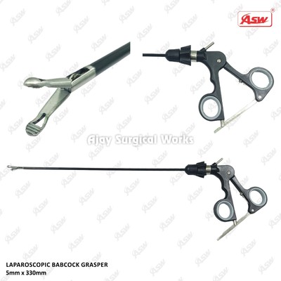 Laparoscopic SS Babcock Grasper Forceps 5mmx330mm Reusable Surgical ...