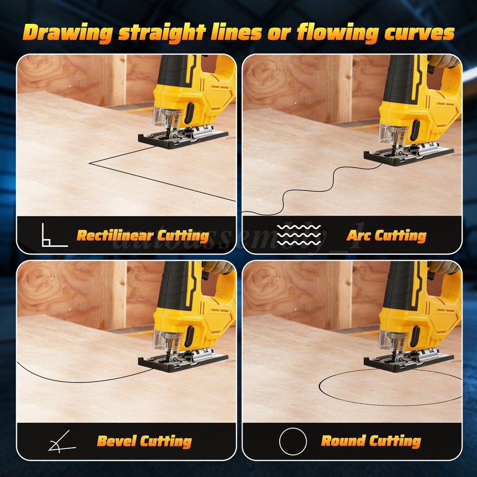 Cordless Jig Saw for Dewalt 20V Battery, Brushless Jig Saw with LED ...