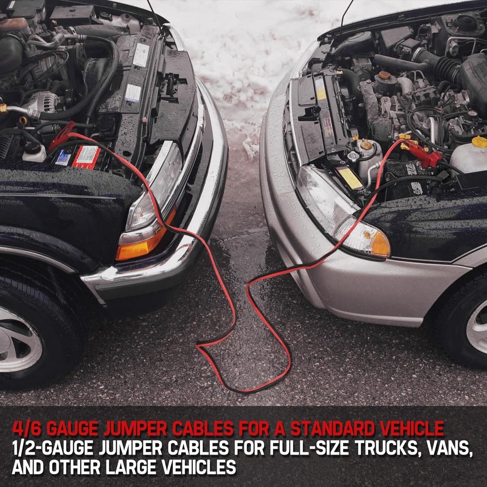 1 Gauge 30FT 1500A Heavy Duty Jumper Cables Quick Connect Booster Car ...