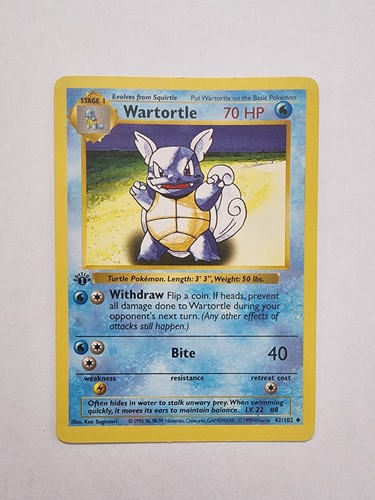 Wartortle 1st Edition Shadowless - Base Set - Pokémon - X1 - Mint | eBay