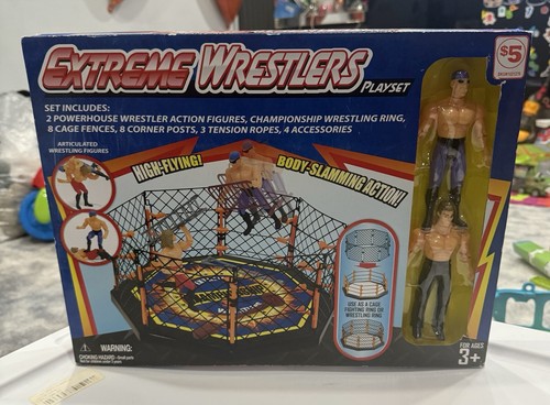 NEW 90'S Vintage EXTREME Wrestling PLAYSET Ring WWF WWE Knockoff ...