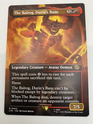 IA MTG The Balrog, Durin's Bane LOTR Rare 0405 NEAR MINT | eBay
