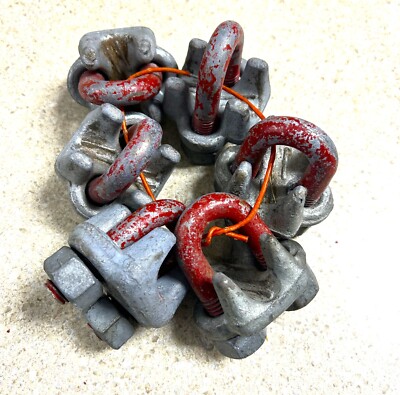 CROSBY 9/16" RED GALVANIZED DROP FORGED WIRE ROPE CABLE CLAMP MADE IN ...