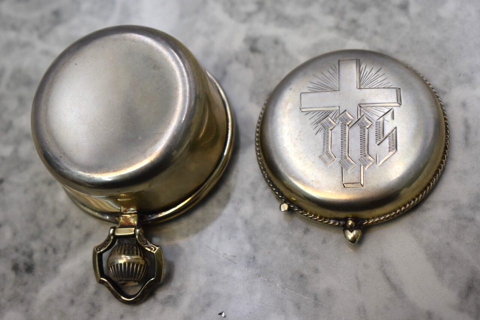 Antique Sterling Silver Pyx, Host Box, All Sterling Silver (CU922 ...