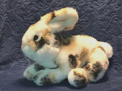 MARY MEYER 2003 STUFFED PLUSH 12" ANIMAL SPOTTED / CALICO SITTING BUNNY ...