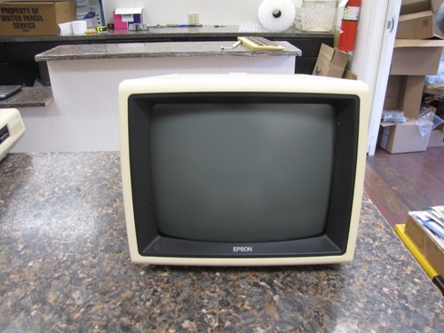 Rare Vintage EPSON Model Q702A Green Computer Monitor for Q701/Q801 ...